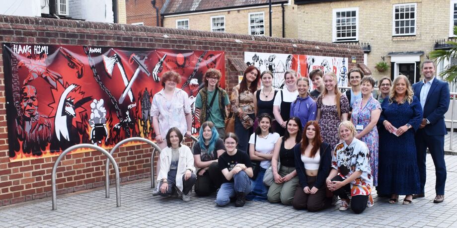 Abbeygate students create mural for town as part of crime and ...
